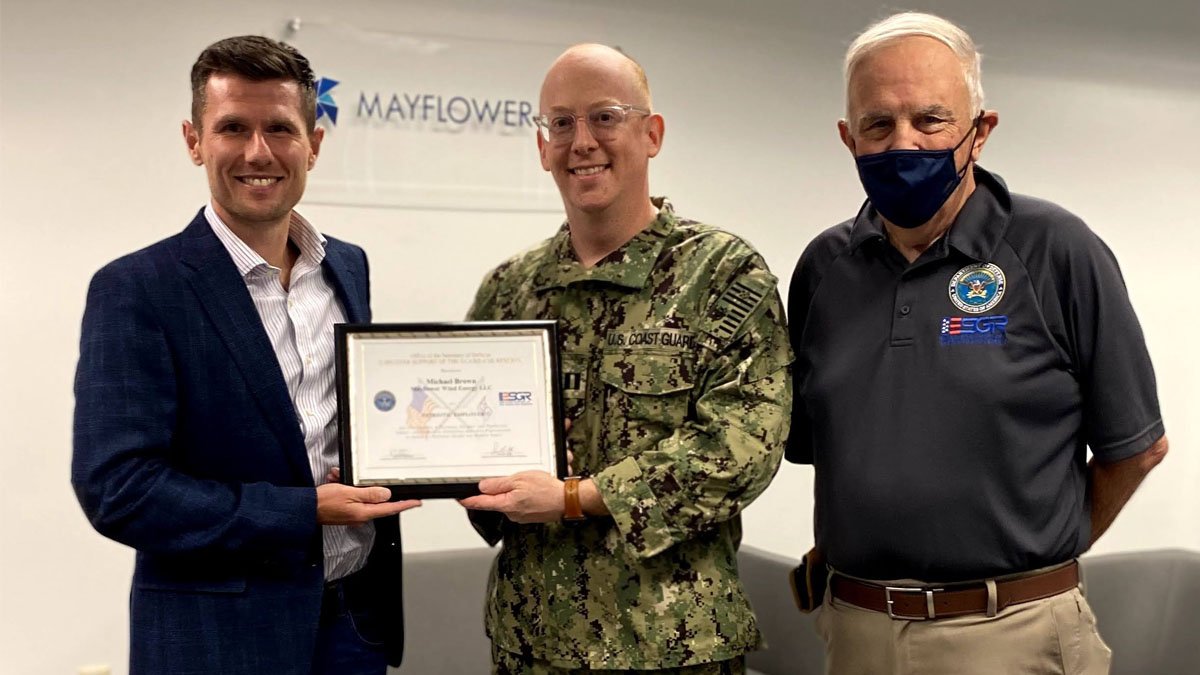 Michael Brown of Mayflower Wind, Honored by Department of Defense for ...